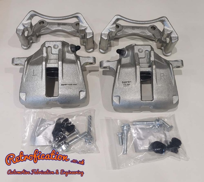 VW Golf Caddy Corrado 280mm G60 Brake Carriers & Caliper Conversion ...