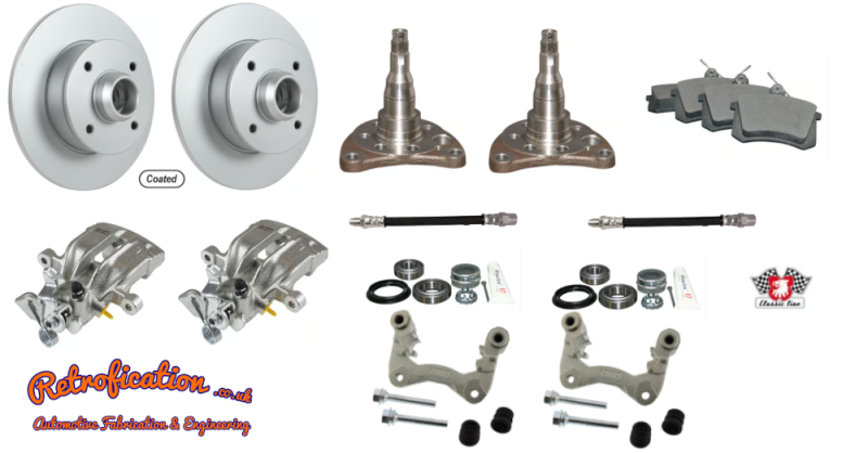 VW MK1 MK2 MK3 Rear Disc Brake Conversion Full Kit - Retrofication